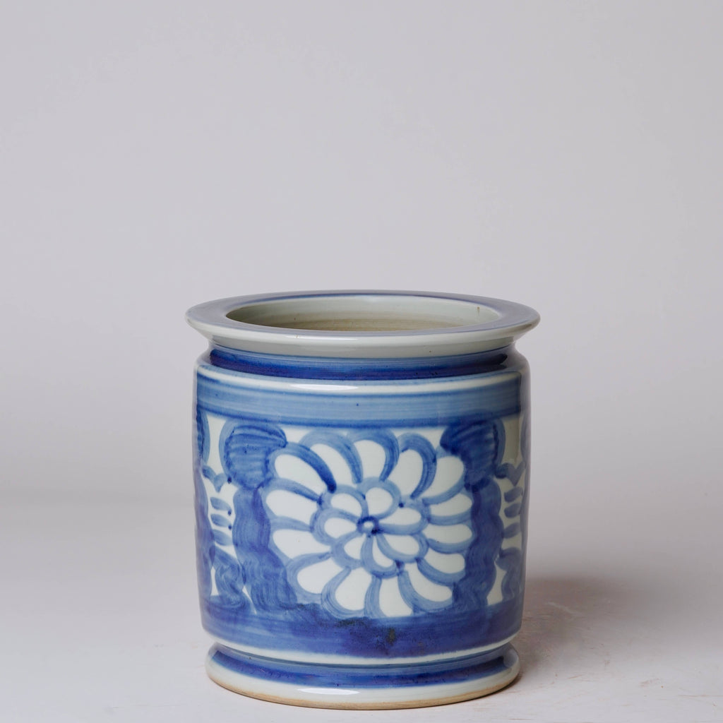 Blue and White Large Floral Cachepot – Miss Cayce's