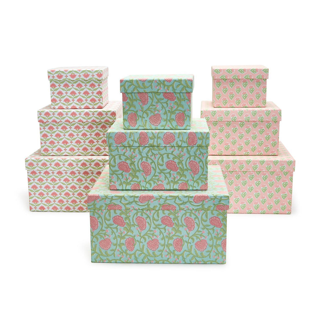 Floral Block Print Nesting Boxes – Miss Cayce's